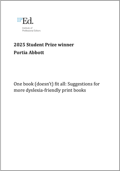 Suggestions for more dyslexia-friendly print books